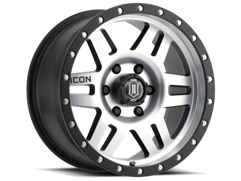 ICON Six Speed 17x8.5 6x135 6mm Offset 5in BS 94mm Bore Satin Black/Ma ...